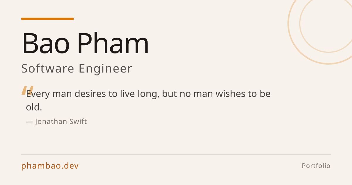 Bao Pham — Software Engineer